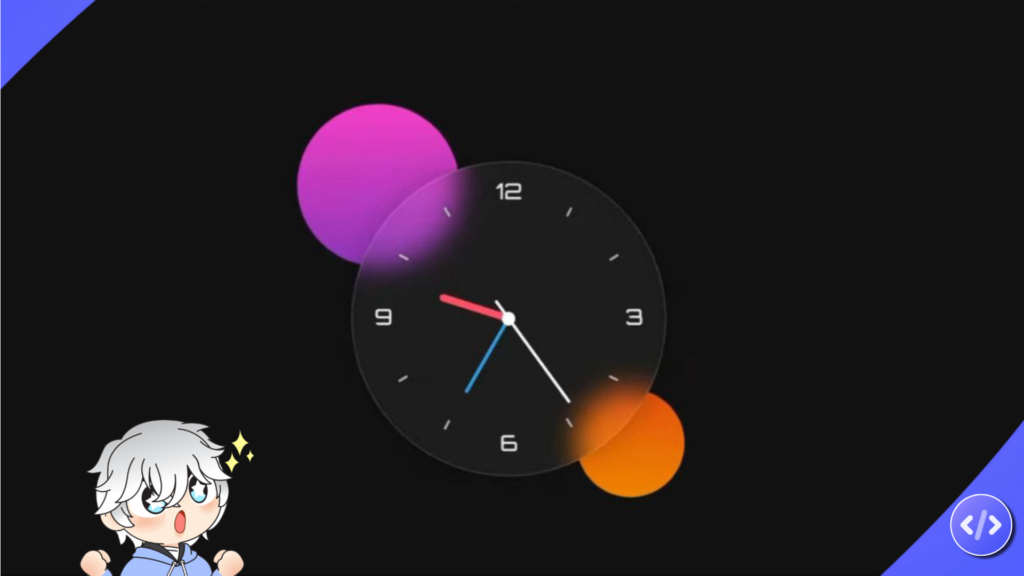 How To Create Glassmorphism Analog Digital Clock In Html Css Javascript Codebyrolex