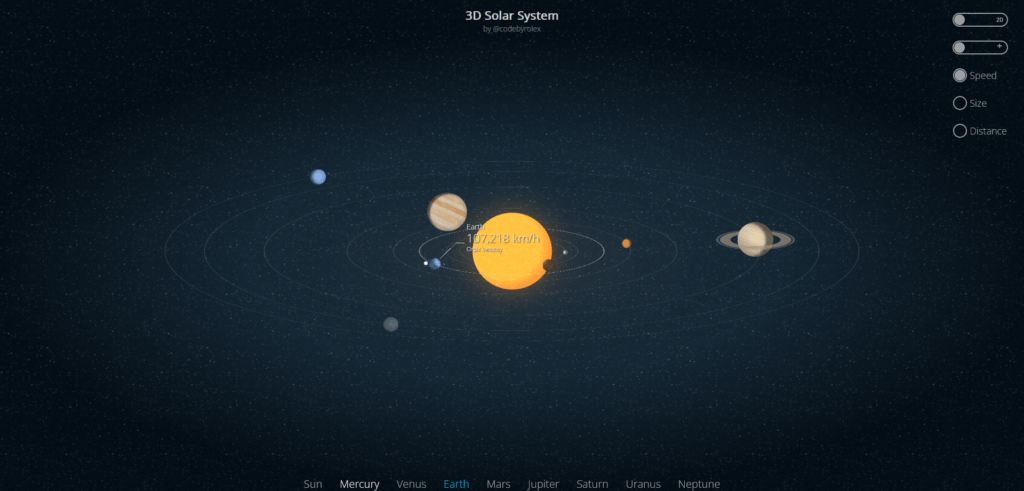 How To Create A 3d Solar System Using Html Css And Javascript Codebyrolex 8011