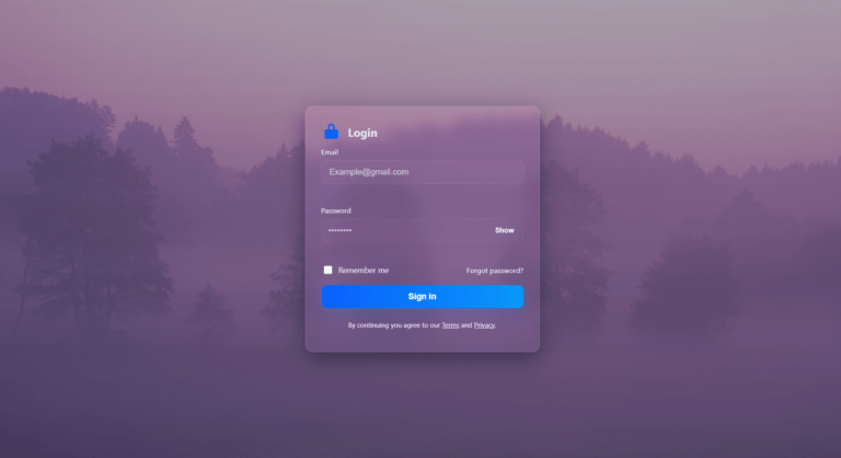 animated login form using html and css – CodeByRolex